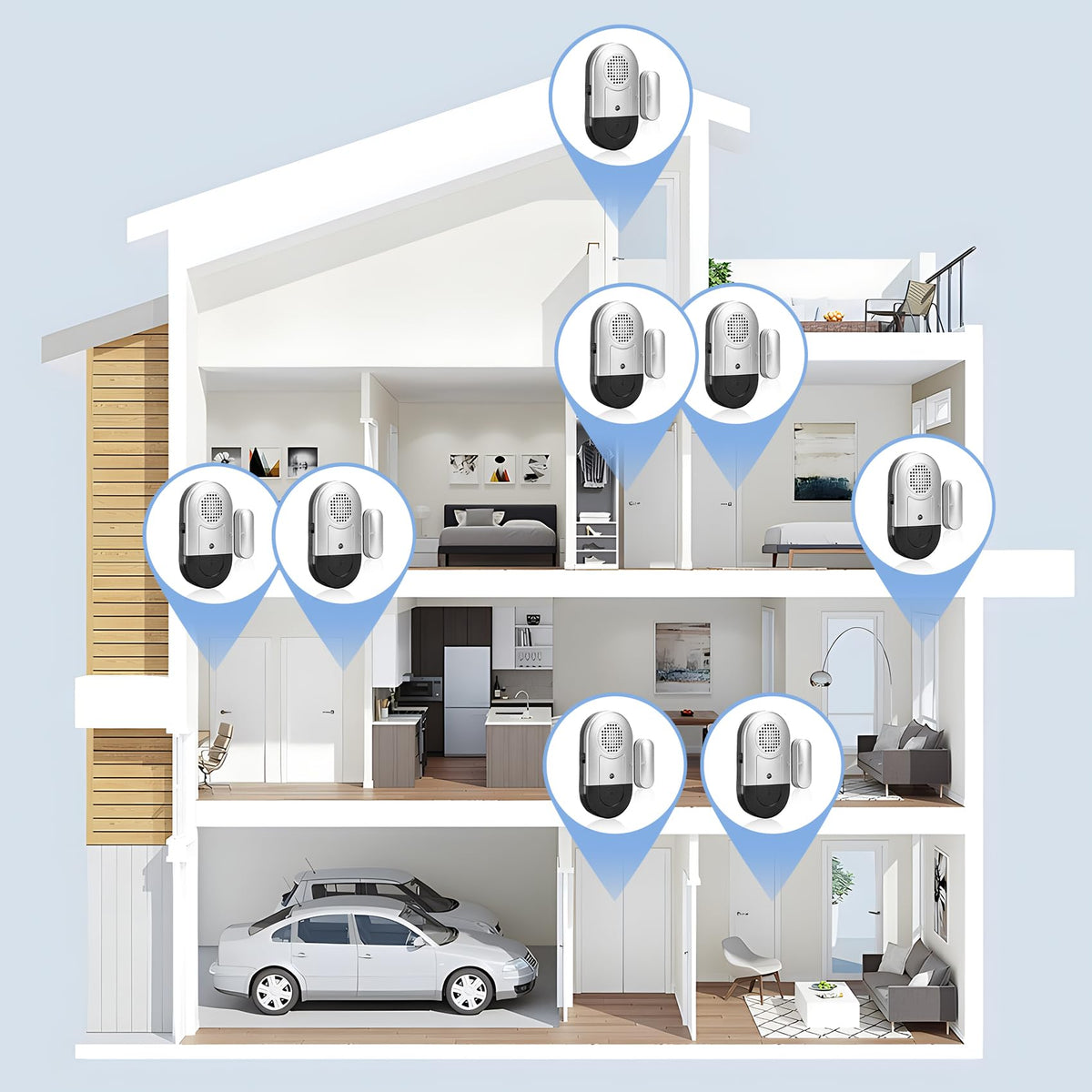 Wireless Door Alarm Sensors: Your Reliable Home Security Solution – CallToU