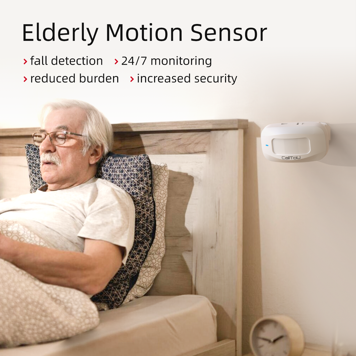 CallToU Portable Bed Sensor Alarm and Fall Prevention for Elderly ...