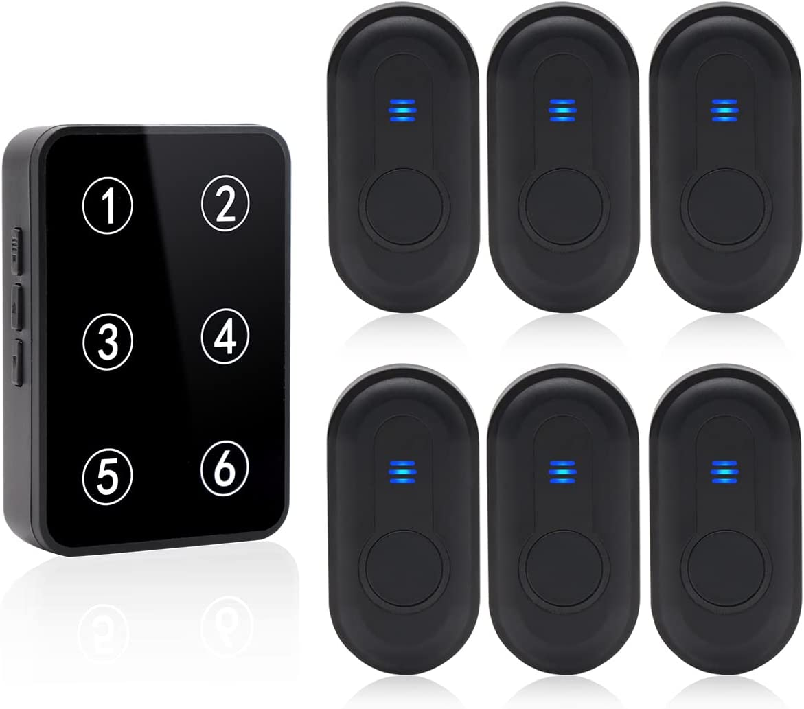 CallToU Wireless Caregiver Pager 500Ft Range with LED Number Display