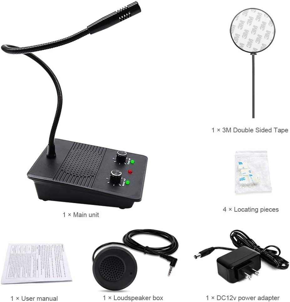 CallTou Window Speaker Intercom System – Clear Dual-Way Communication for Banks, Offices ...