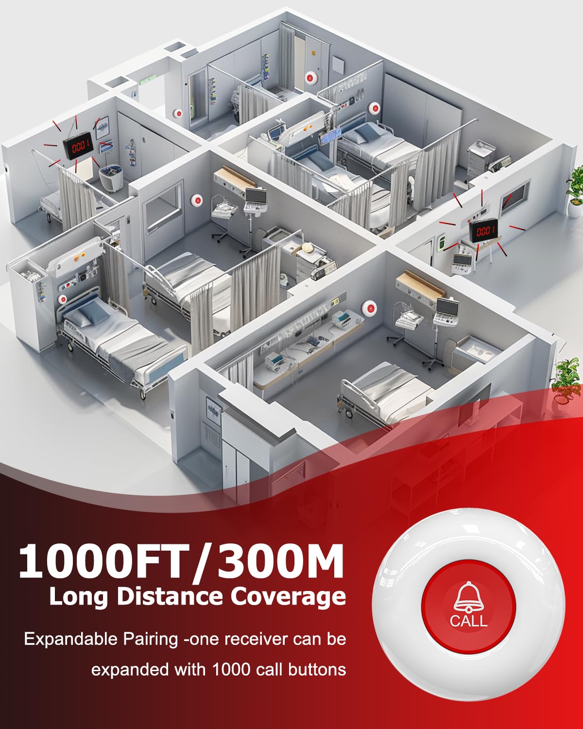 CallToU Wireless Calling System Customers Patient Pager Call Light System