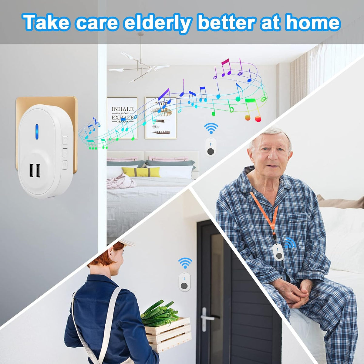 CallTou Wireless Elderly Caregiver Pager System – CallToU