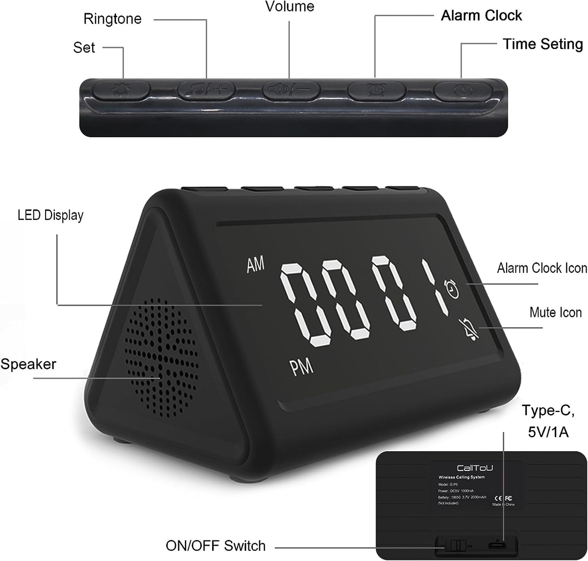 CallToU Wireless Calling System Caregiver Pager for Nurses Station