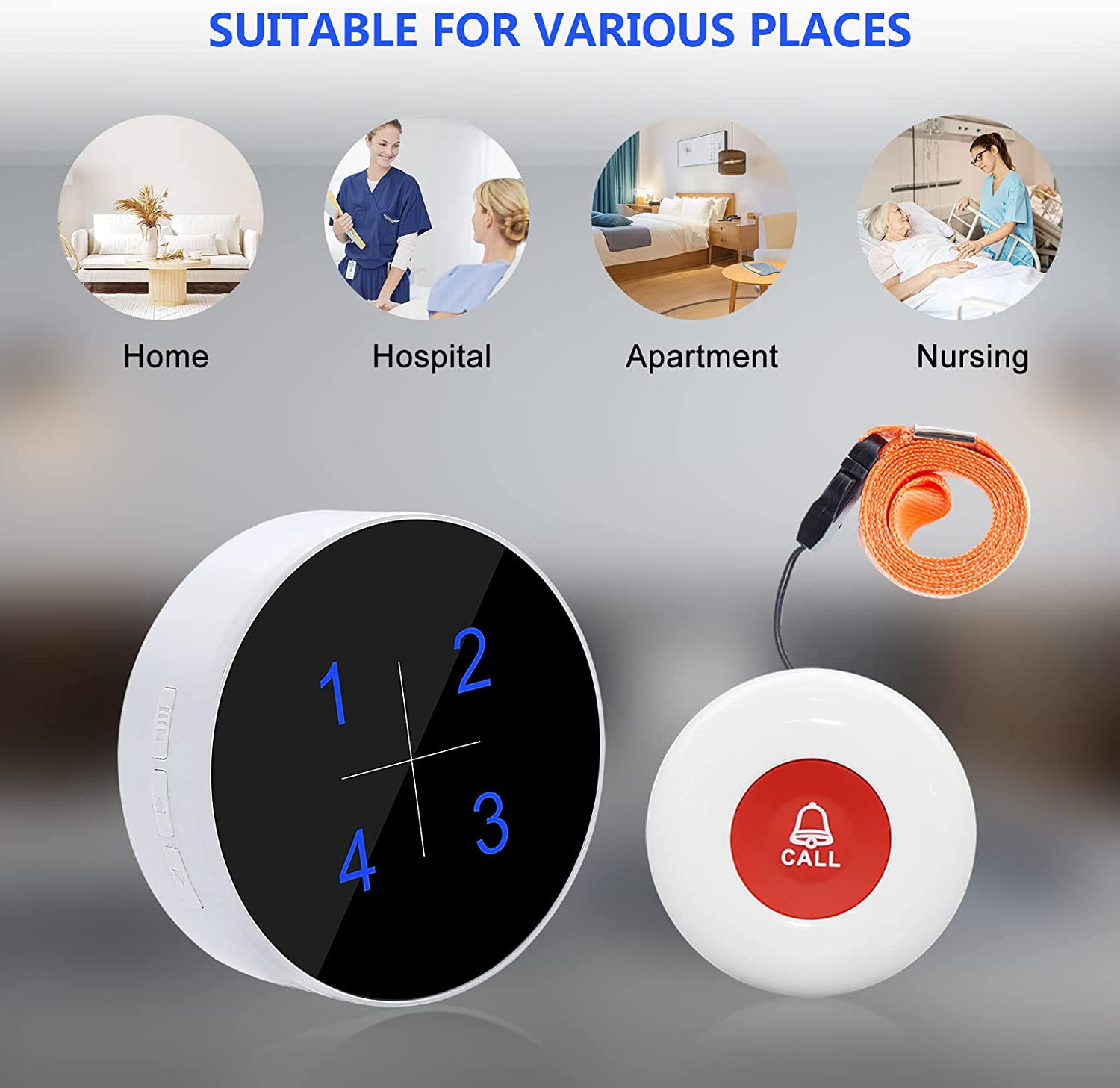 CallToU 500ft Elderly Monitoring Alert Button for Seniors