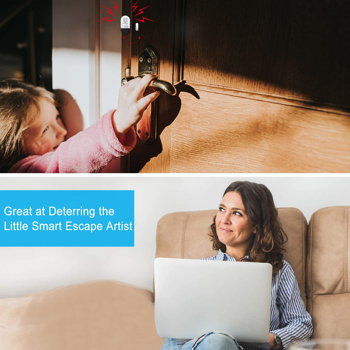 CallToU Door Alarm for Home Wireless Door Alarms for Kids Safety