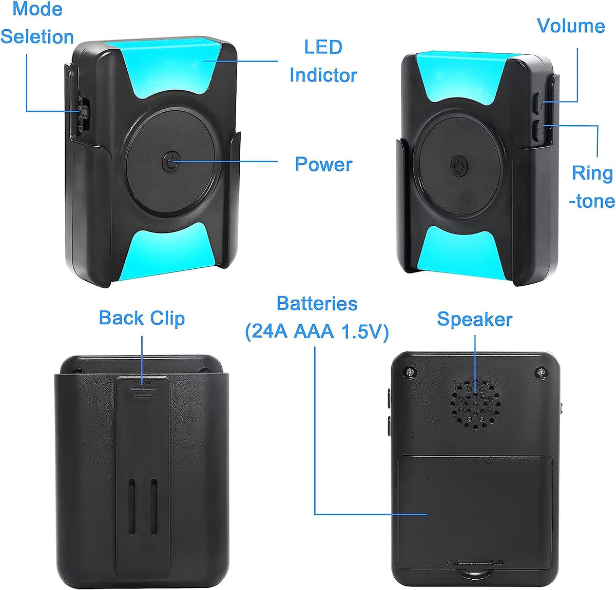 CallToU Vibration Pager 1000FT Nurse Calling Alert System
