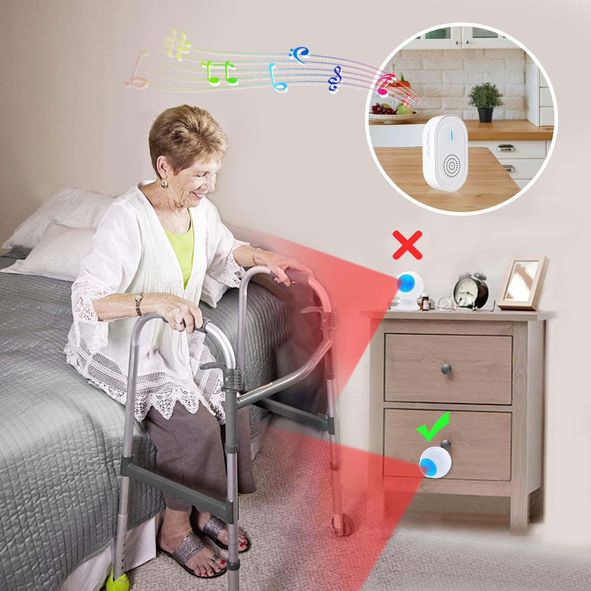 CallToU Fall Prevention for Elderly/Dementia Motion Sensor