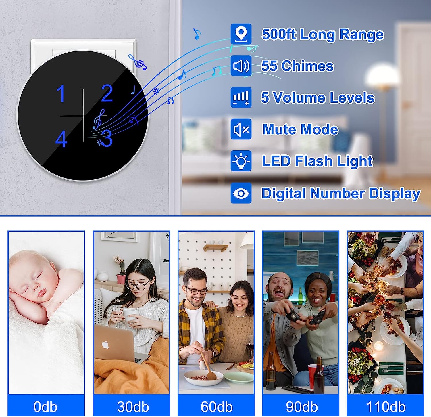 CallToU Vibration BuzzerCaregiver Pager Wireless Alert Button Nurse ...
