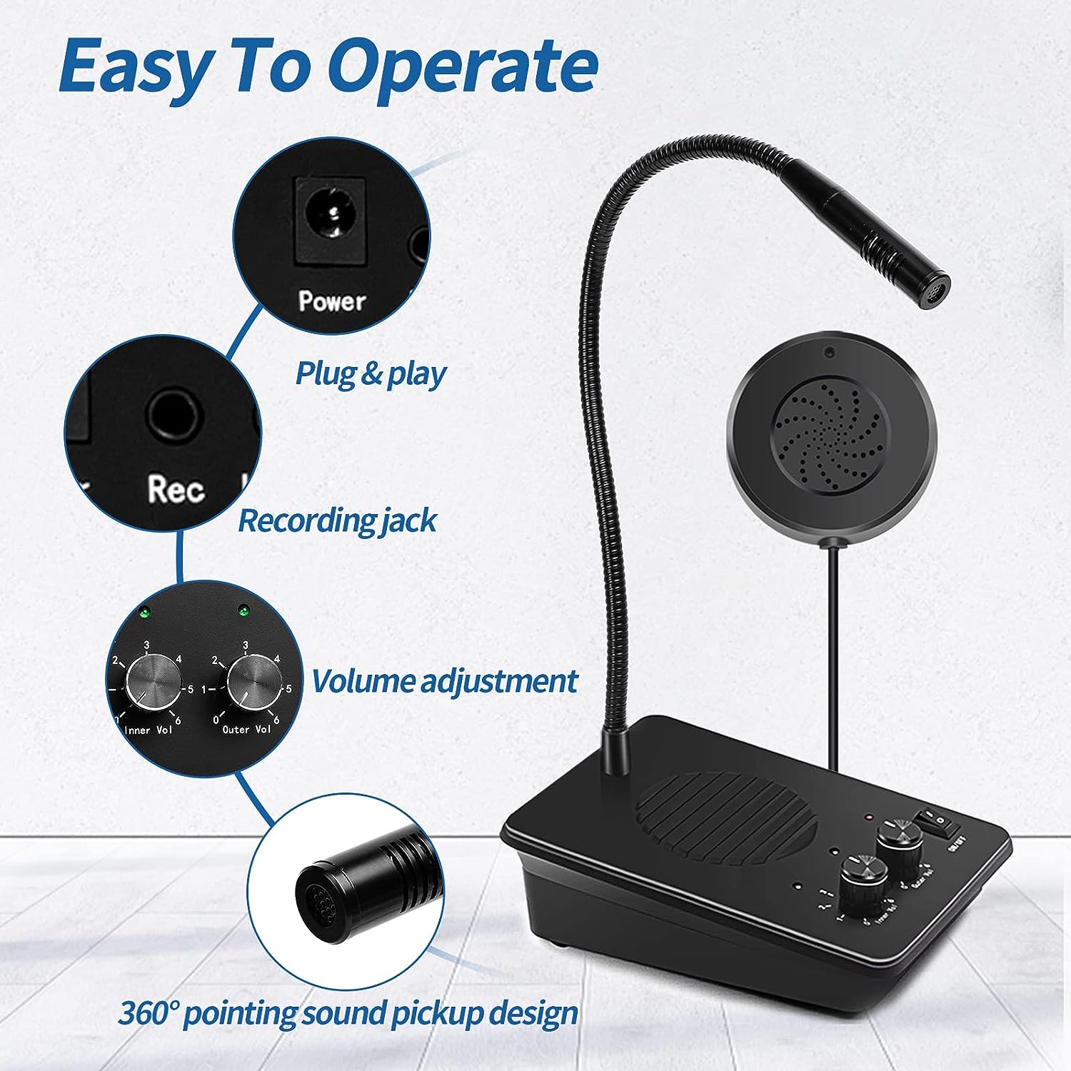 CallTou Window Intercom with Outer Speaker Loud Speaker – CallToU